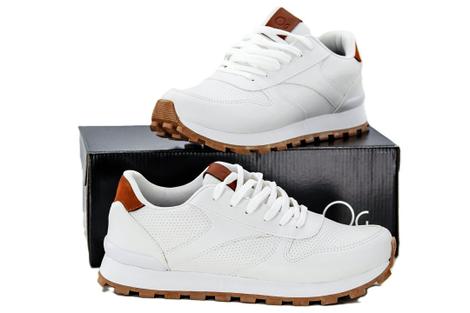 Tênis Masculino Ogochi Com Cadarço Branco 0006 - Original - Tênis ...