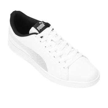 Tênis Puma Puma Smash Ace V2 Unissex - Branco e Preto - Tênis Esportivo ...