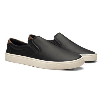 Tênis Slip On Masculino Casual Hiat Preto e Branco Gel Passo - Slipper ...