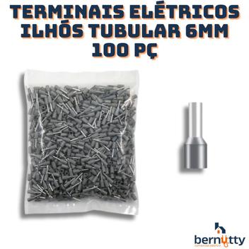 Terminais Elétricos Ilhós Tubular 6mm 100 Pç - Bernutty - Terminais ...