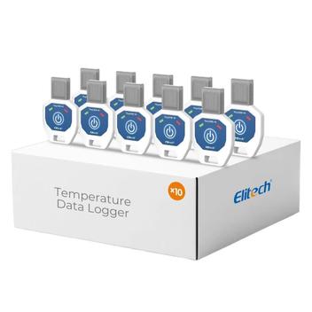 Termógrafo Datalogger Temperatura Descartável Kit 10 Und - Elitech ...