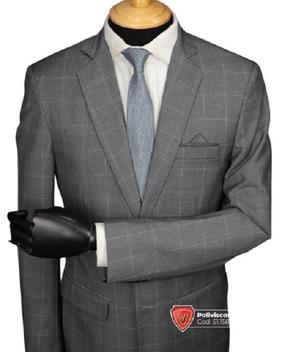 Terno plus size PV chumbo xadrez antuerpia - Via do Terno - Terno Plus ...