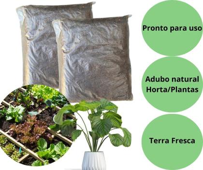 Terra Planta Adubada Fresca Organica 12 kilos - Minhoco - Terra para ...