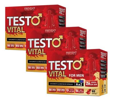 Testo Vital For Men E Zinco A a Z 120 Cáps SoftGel - Prevent Pharma ...