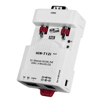 tGW-712i Gateway Modbus TCP para RTU ASCII com RS-232 Isolada ICP Das ...