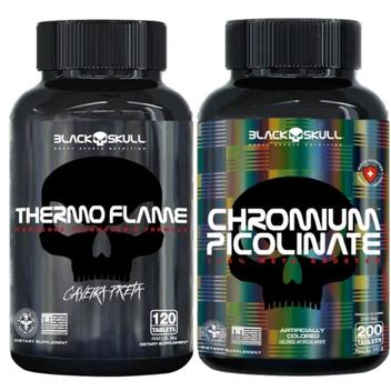 Thermo Flame 120 Caps + Cromo Picolinato 200 Cap Black Skull ...