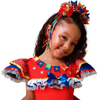 Tiara Festa Junina Infantil de Luxo Bandeirinhas e Chapéu - Fantasias ...