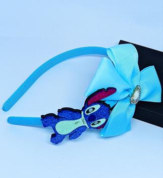 Tiara Infantil Arquinho com Laço Personagem 3D Lilo Stitch para ...