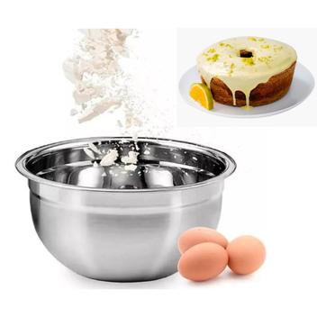 Tigela de Inox tipo Bowl 22cm Capacidade 2,5 litros Multiuso Uso ...