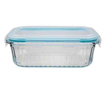 Tigela Vidro 370ML Retangular Fitness Canelado Lancheira 1Un - Belo ...