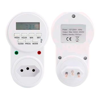 Timer Digital para Tomada 127-220VCA 10 Amperes 60Hz EMPALUX ...