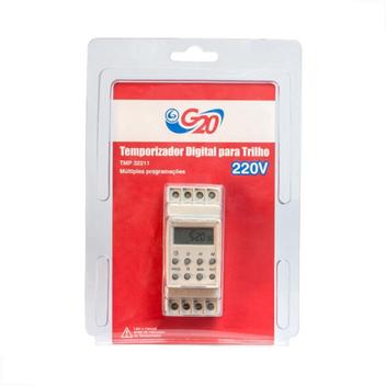 Timer temporizador digital trilho 220v g20 - Temporizador de Tomada ...