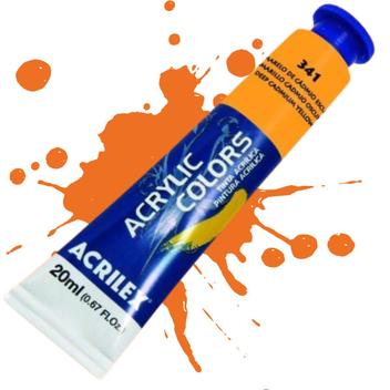 Tinta Acrílica Acrylic Colors 20ml 341 - Amarelo Cádmio Escuro ...