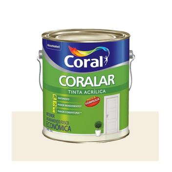 Tinta Acrílica Coralar Branco Neve 3,6L - Coral - Tinta para Parede ...