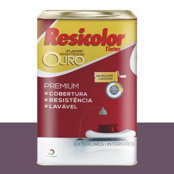 Tinta Acrílica Fosca Resicolor Suco de Açaí 16 L - Tinta para Parede ...