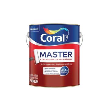 Tinta Acrílica Premium Coral Master 800ML - Tinta para Parede / Madeira ...