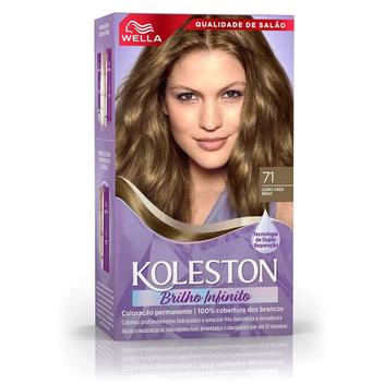 Tinta De Cabelo Kit Koleston Cor Louro Cinza Médio 71 Wella - Tinta de ...