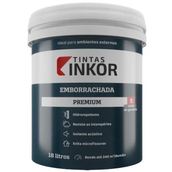 Tinta Emborrachada Premium Branca 18L Inkor - Tinta Impermeabilizante ...