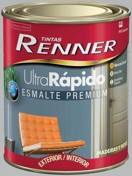 Tinta Esm Renner (ba) Ultra Rap Acetinado Branco 0,9l - Esmalte ...