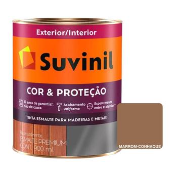 Tinta esmalte premium cor e proteção marrom conhaque 900ml - 000075 ...