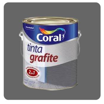 Tinta Grafite Fosco Cinza Escuro 3,6L Coral - Tinta para Parede ...