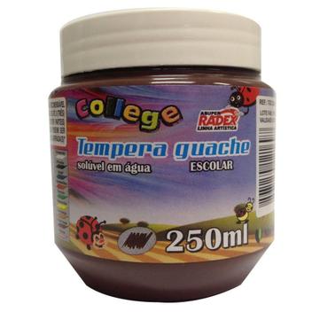 Tinta Guache Escolar 250ml cor Marrom Radex - Tinta Guache - Magazine Luiza