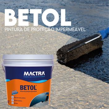 Tinta Impermeabilizante Preta Forte Betol Mactra 12L Base Água Parede ...