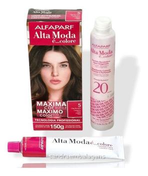Tinta Para Cabelo Alta Moda Cor 5.0 Castanho Claro Alfaparf - Embelleze ...