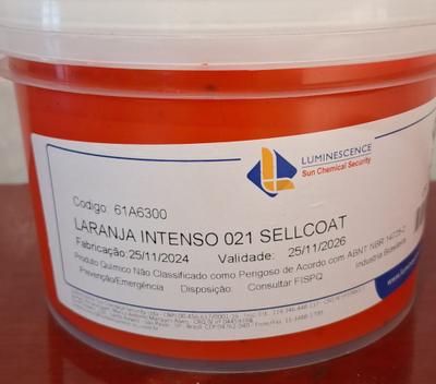 Tinta Para Impressora Gráfica Offset Laranja Intenso 021 Sun Chemical embalagem com 2 kgs ...