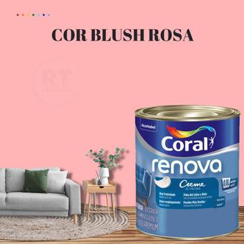 Tinta Parede Rosa Acrílica Fosca Coral Renova 800ml - Tinta para Parede ...