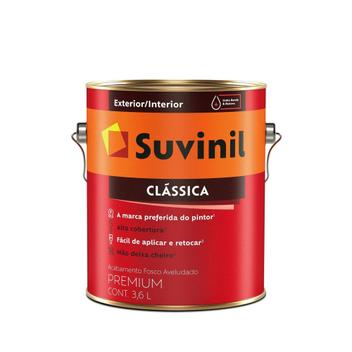 Tinta Suvinil Clássica Premium Fosco 3,6L - Tinta para Parede / Madeira ...