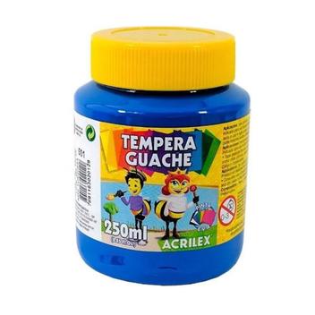 Tinta Tempera Guache Azul 250Ml - Acrilex - Tinta Guache - Magazine Luiza