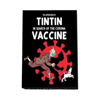 Tintin Anime Poster Papel Art Print Para Casa Sala De Estar Entrada ...