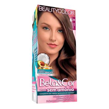 Tintura Bela&Cor Sem Amônia Chocolate Avela 6.34 - Bela e Cor - Tinta ...