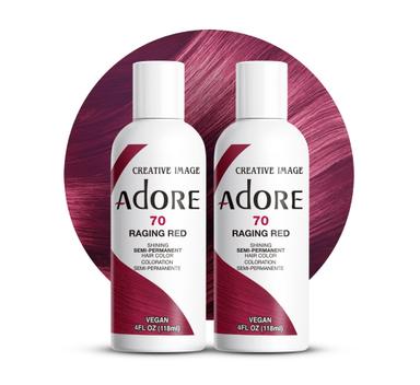 Tintura de cabelo Adore Semi Permanent 070 Raging Red 120 ml (pacote ...