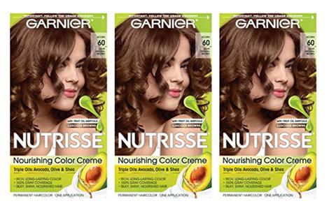 Tintura de Cabelo Garnier Nutrisse - Castanho Dourado Claro (63) - 3 Unidades de 60ml - Tinta de ...