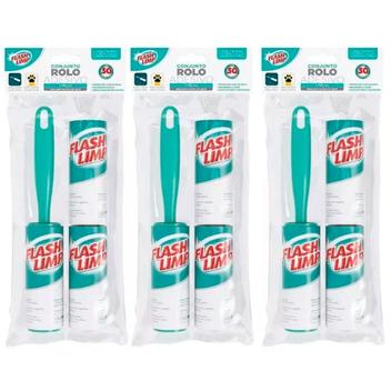 Tira Pelo Bolinha De Roupa Fiapo Cabelo Rolo Adesivo Kit C/3 - Flash ...