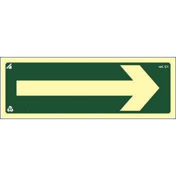 Título Placa de Sinalização C1 Indicação de Rota de Fuga Normatizada ...