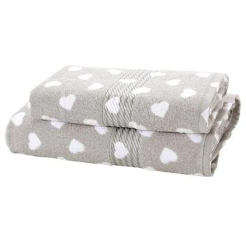 Toalha de Banho Döhler Prisma Estampado Coração - DOHLER SA - Toalha de ...