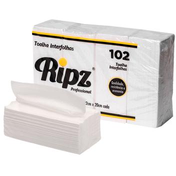 Toalha Interfolha RIPZ 22x20 Folha Simples 1000fls 20G - Banho ...