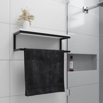 Toalheiro para Banheiro Estilo Industrial Ita - Preto e Prateleira ...