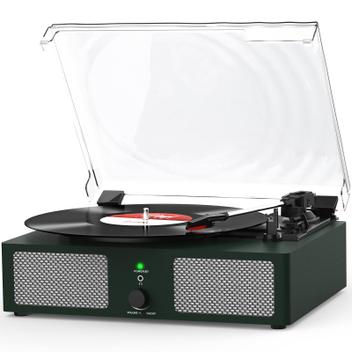 Toca-discos de vinil Udreamer Vintage Portable com Bluetooth - Vitrola ...