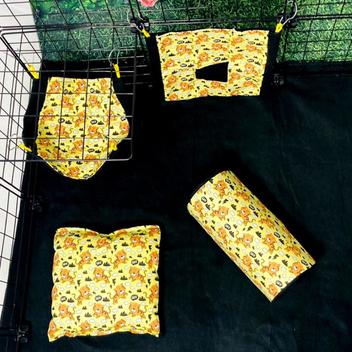 Toca, Porta Feno E Rede Para Porquinho Da Índia - Kit C/ 5 P Enxoval ...