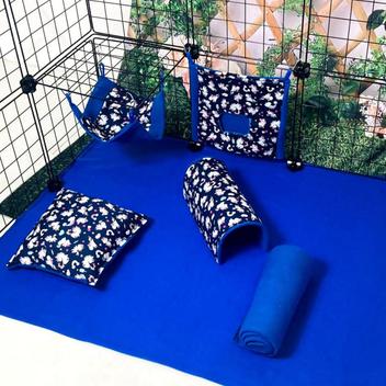 Toca, Porta Feno E Rede Para Porquinho Da Índia - Kit C/ 5 P Enxoval ...