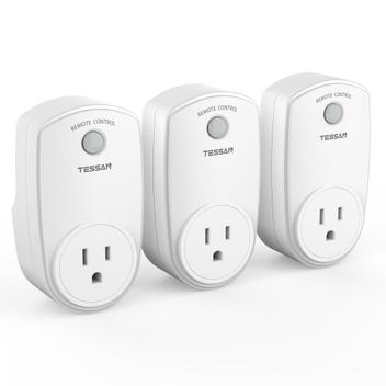 Tomada de controle remoto TESSAN Wireless Electrical, pacote com 3 ...
