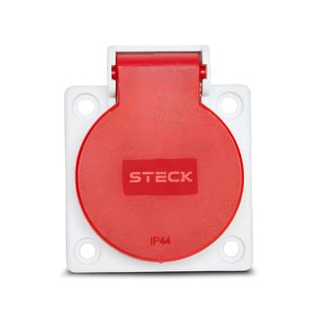 Tomada De Embutir 2p+t 10a 250v Com Tampa Vermelha Steck - Módulo de ...