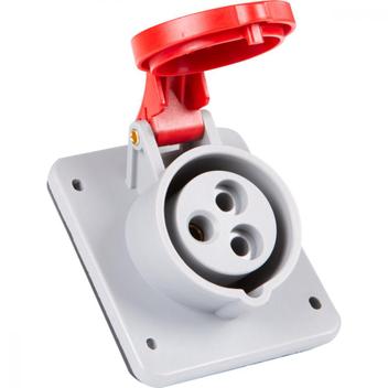 Tomada de Embutir Industrial 2P+T 16 A 380-415 Vca 9 H Tramontina ...