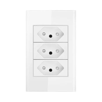 Tomada de Parede com USB, Tipo-C e RJ45 - Painel de Vidro Temperado ...