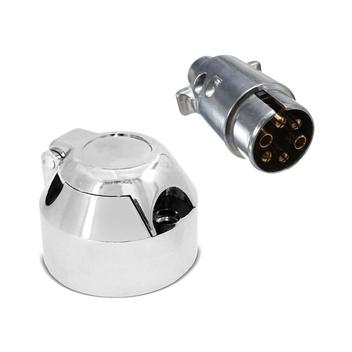 Tomada Elétrica Completa Em Plástico Cromada 6 Pólos Tipo Karmanguia ...