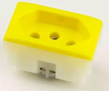 Tomada Elétrica QTMOV - 10A - Amarela - Bivolt - DUTOTEC - Tomadas ...